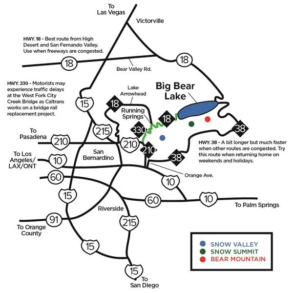 The Very Best Ways to Get to Big Bear, Snow Summit & Snow Valley